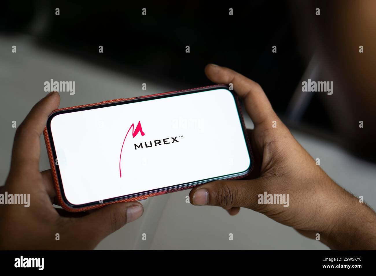 Dhaka, Bangladesh- 28 Sep 2024: MUREX logo is displayed on smartphone ...