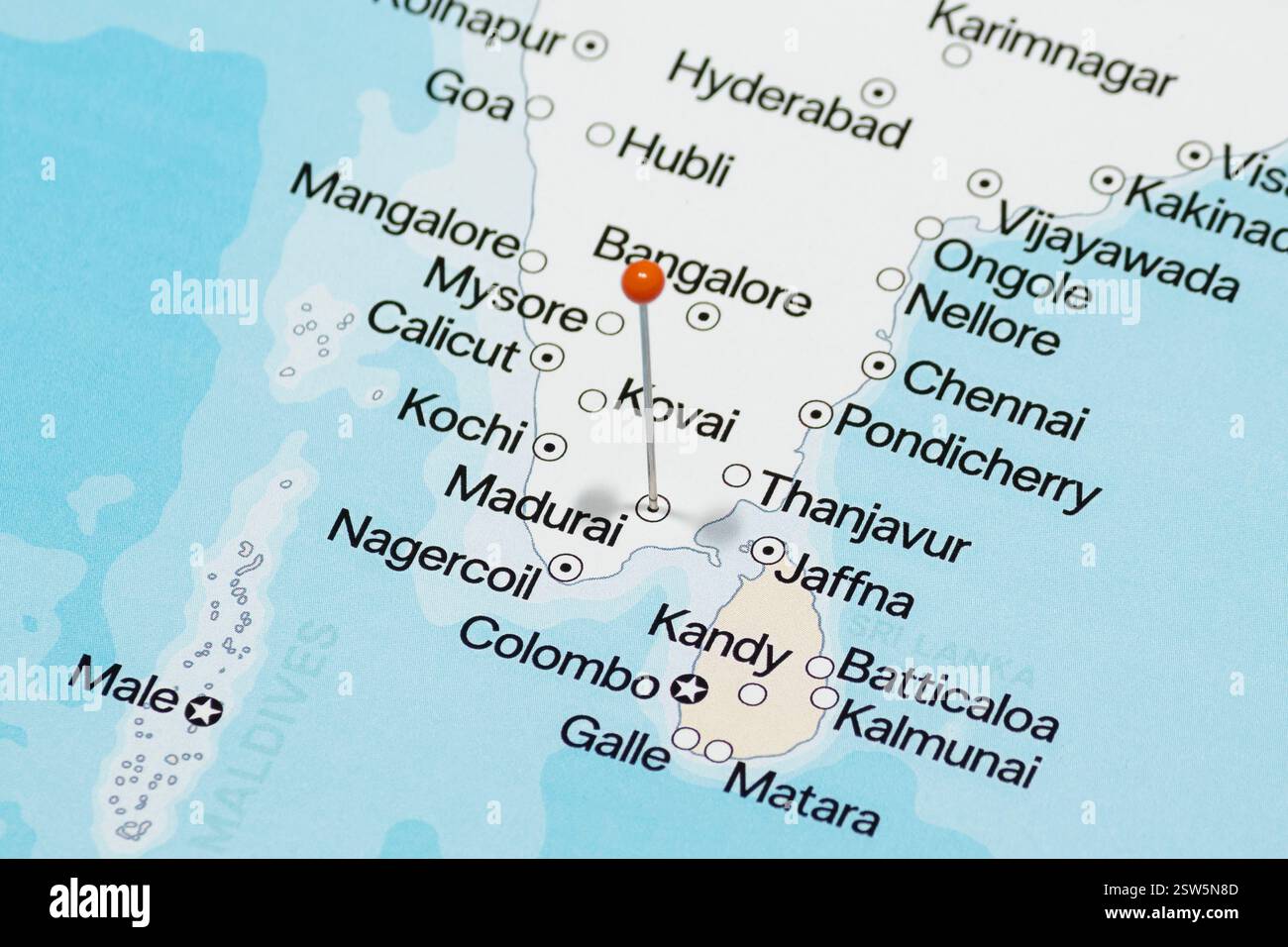 Madurai map hi-res stock photography and images - Alamy