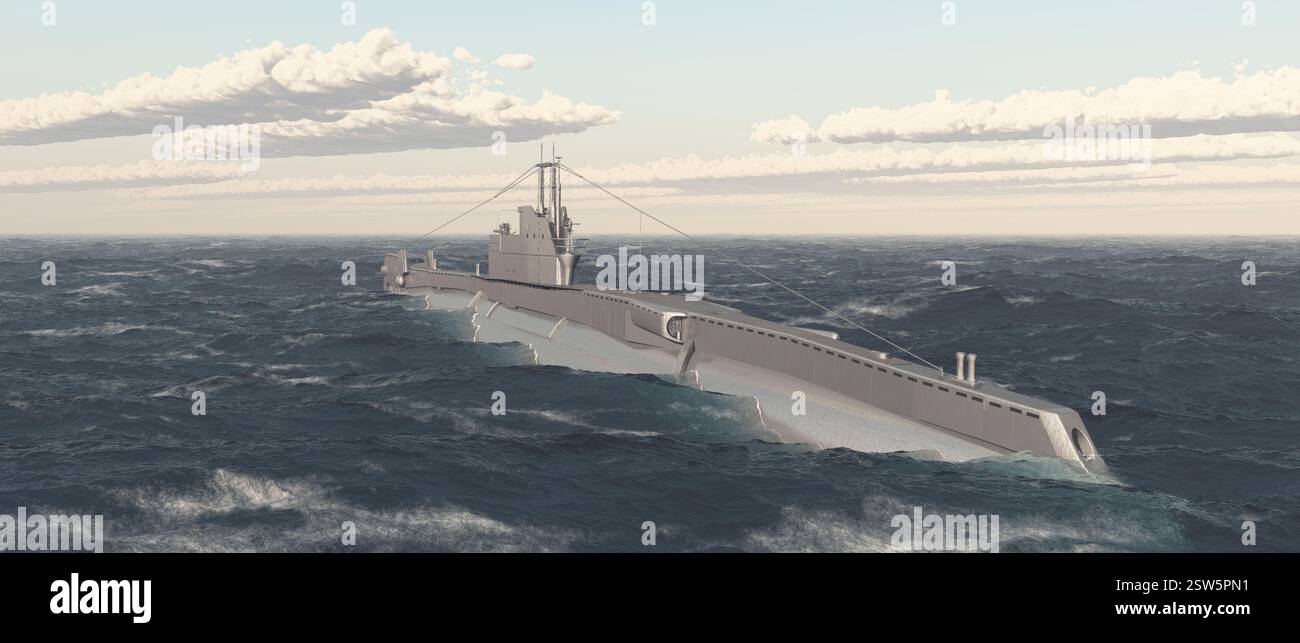 British submarine of World War II in the open sea Stock Photo - Alamy