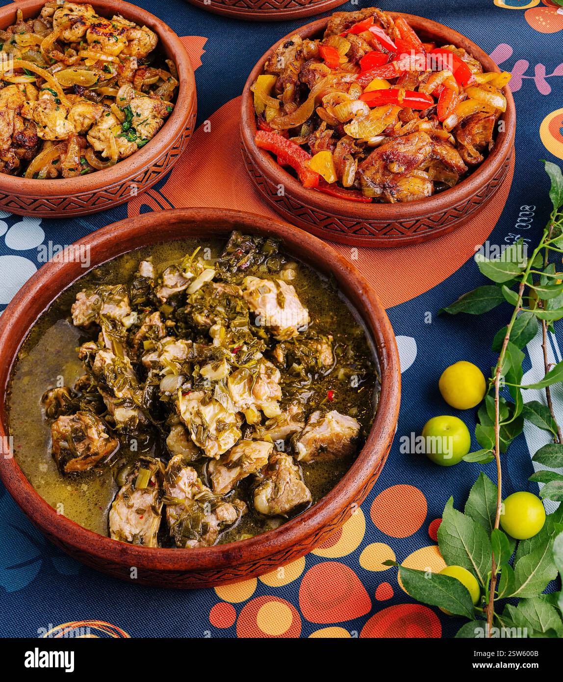 Traditional african stews in clay pots Stock Photo - Alamy