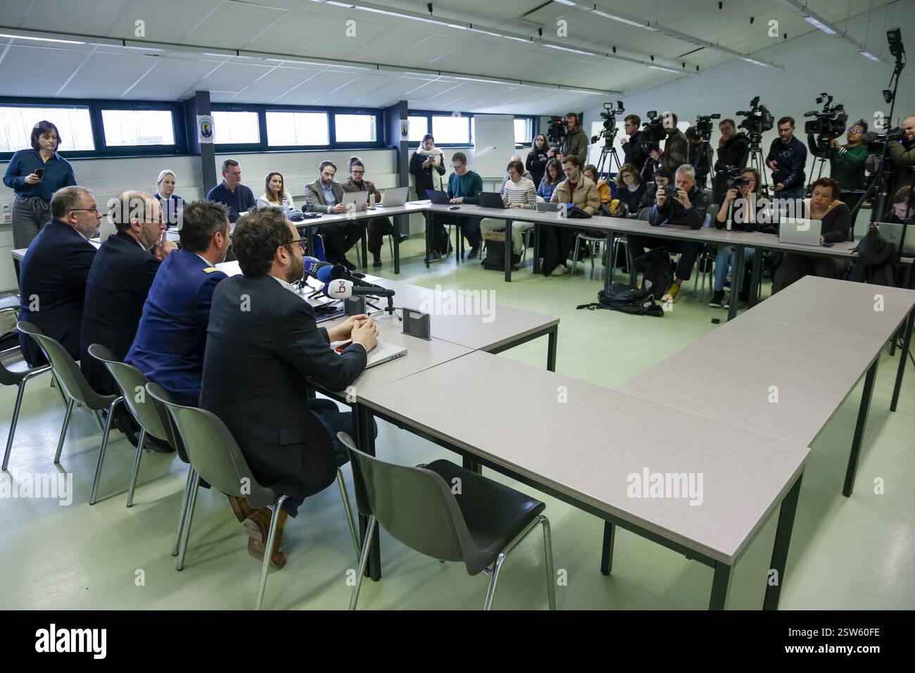 Forest-Vorst mayor Charles Spapens, Jurgen De Landsheer chief of the ...