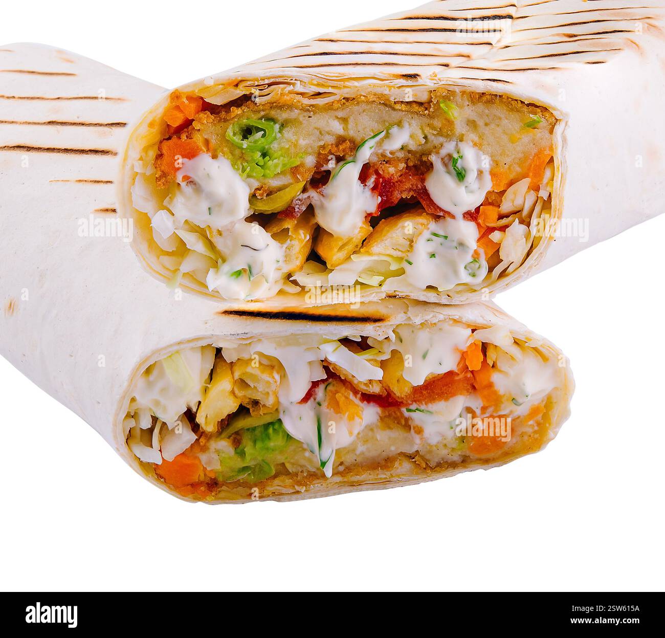 Chicken shawarma wrap hi-res stock photography and images - Alamy