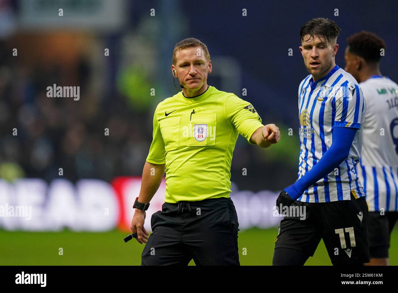 Sheffield, UK. 15th Feb, 2025. Referee John Busby during the Sheffield ...