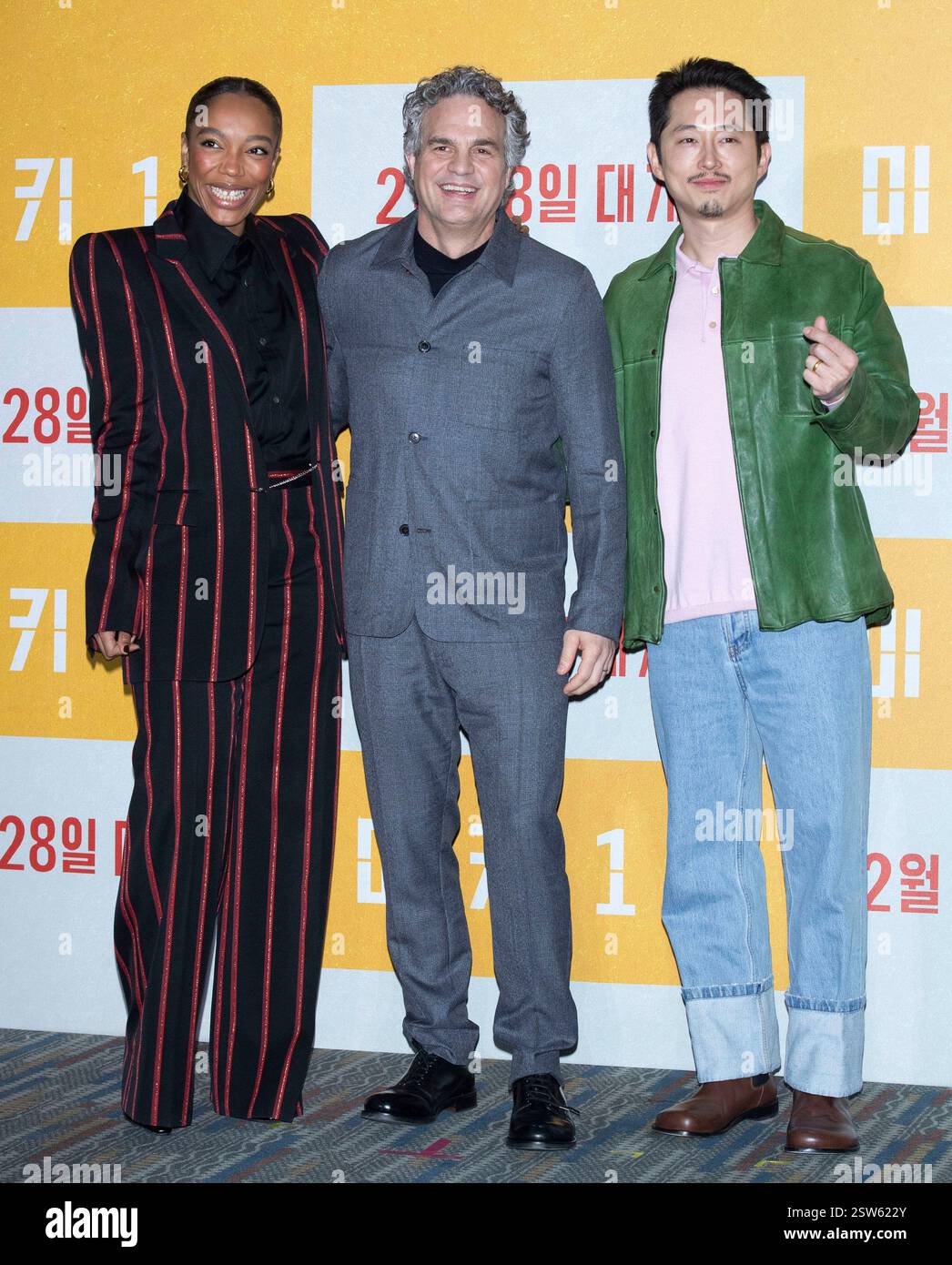 20 Feb 2025 – Seoul, South Korea: (L to R) Actors Naomi Ackie, Mark ...