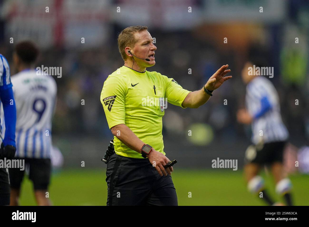 Sheffield, UK. 15th Feb, 2025. Referee John Busby during the Sheffield ...