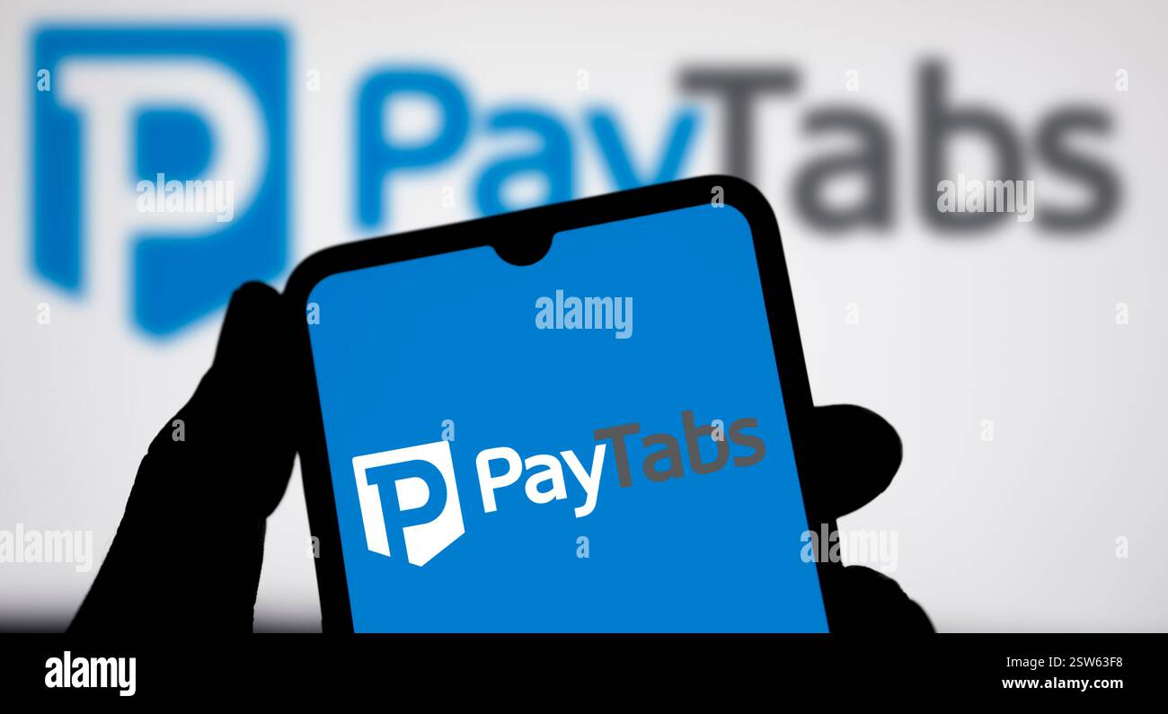 Dhaka, Bangladesh- 29 Sep 2024: PayTabs logo is displayed on smartphone Stock Photo - Alamy
