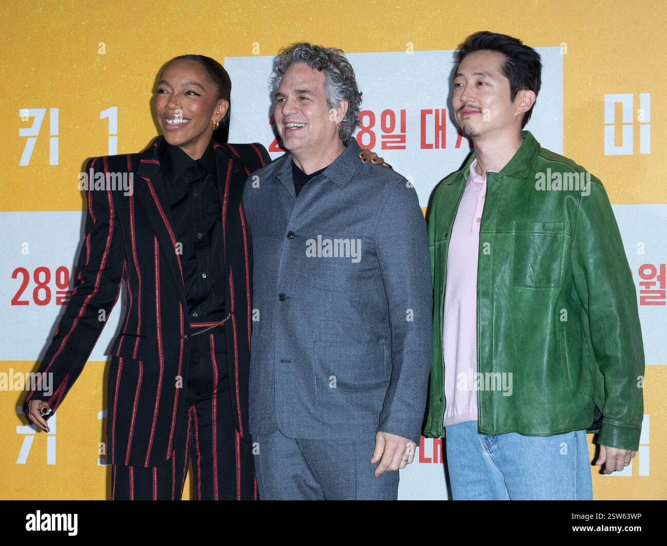 20 Feb 2025 – Seoul, South Korea: (L to R) Actors Naomi Ackie, Mark ...