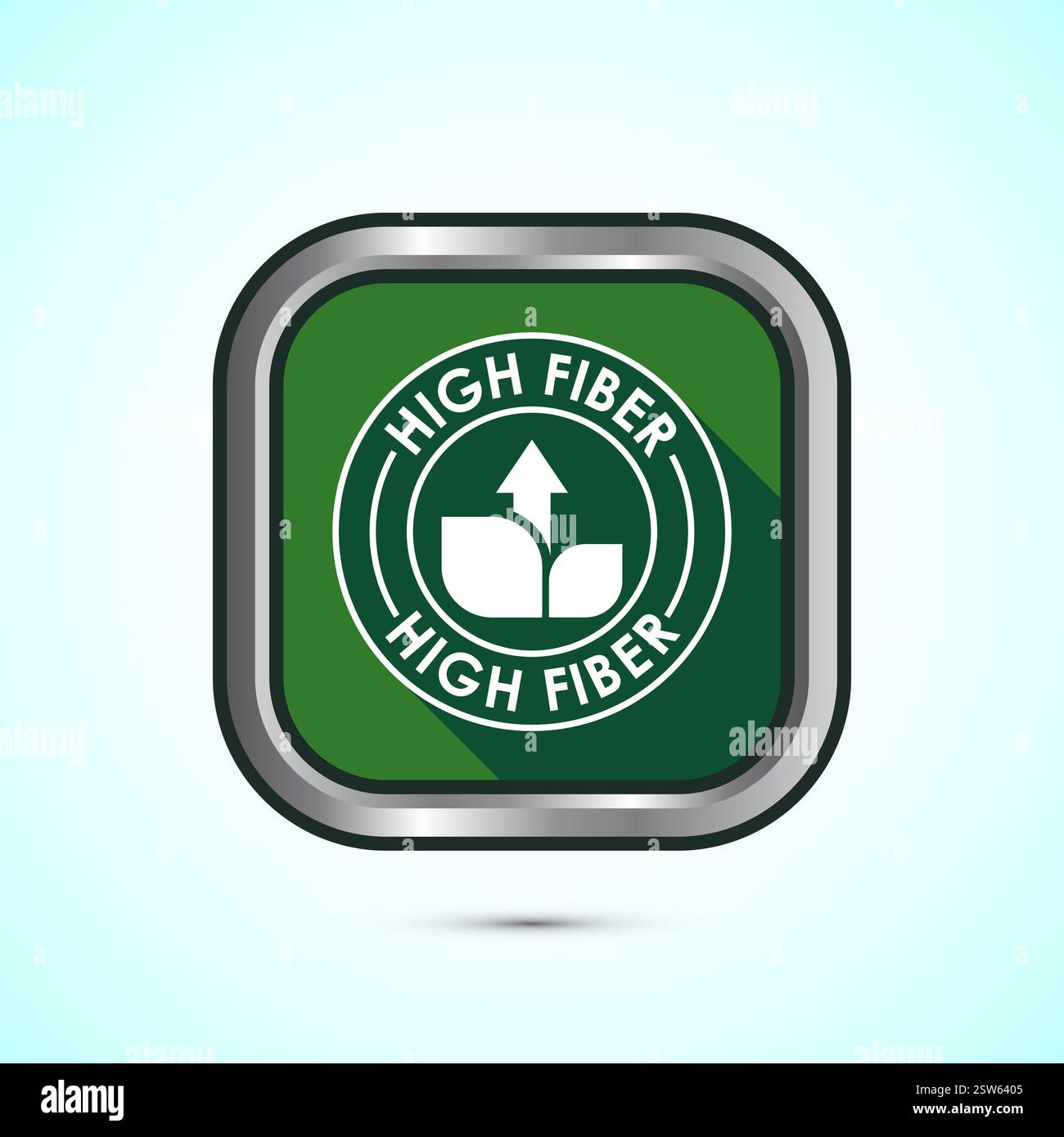 High fiber food icon design illustration. High fiber badge label vector ...