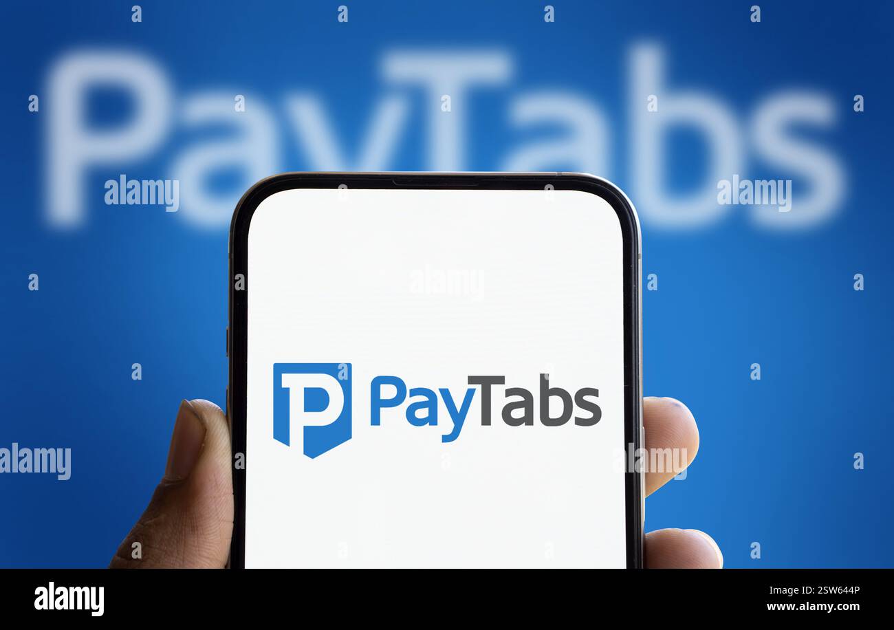 Dhaka, Bangladesh- 29 Sep 2024: PayTabs logo is displayed on smartphone Stock Photo - Alamy