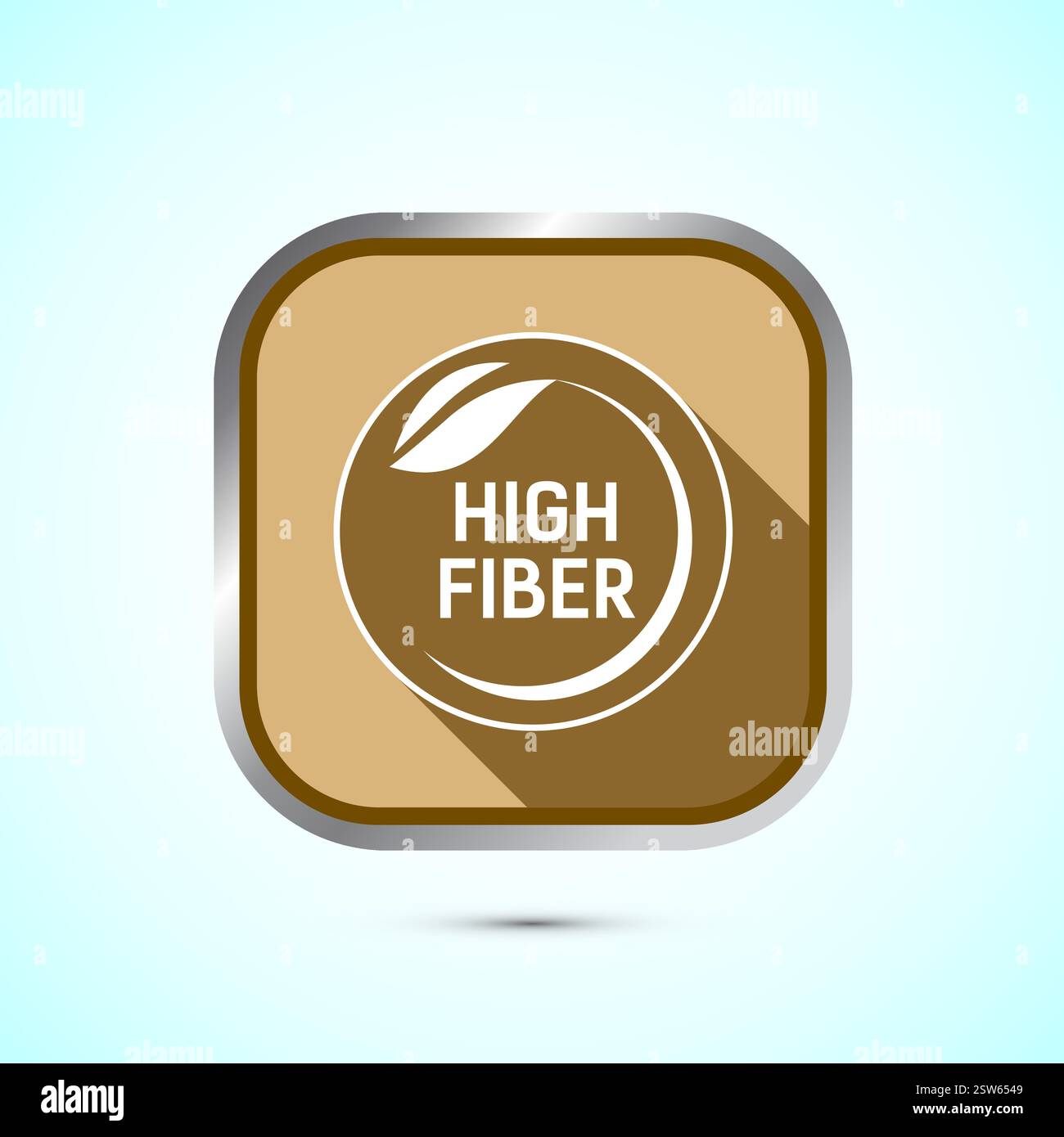 High fiber food icon design illustration. High fiber badge label vector ...