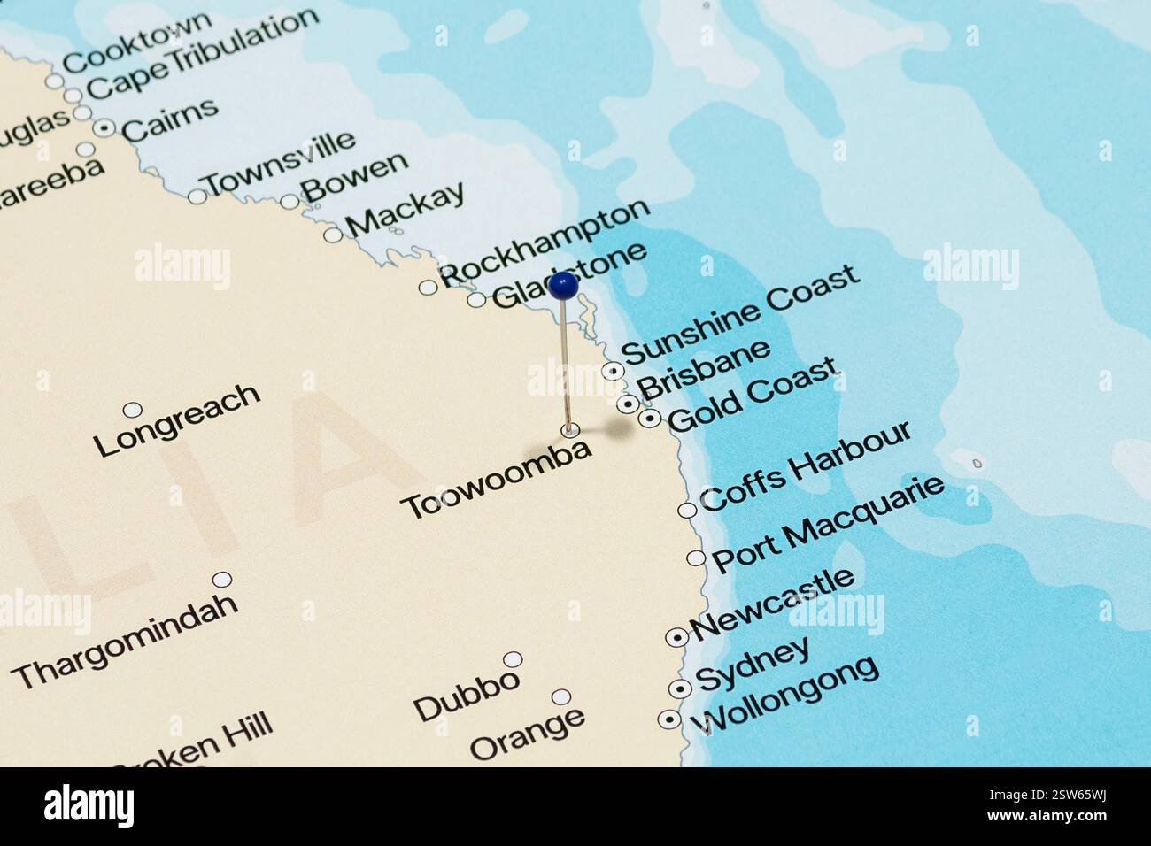 Toowoomba australia city map hi-res stock photography and images - Alamy