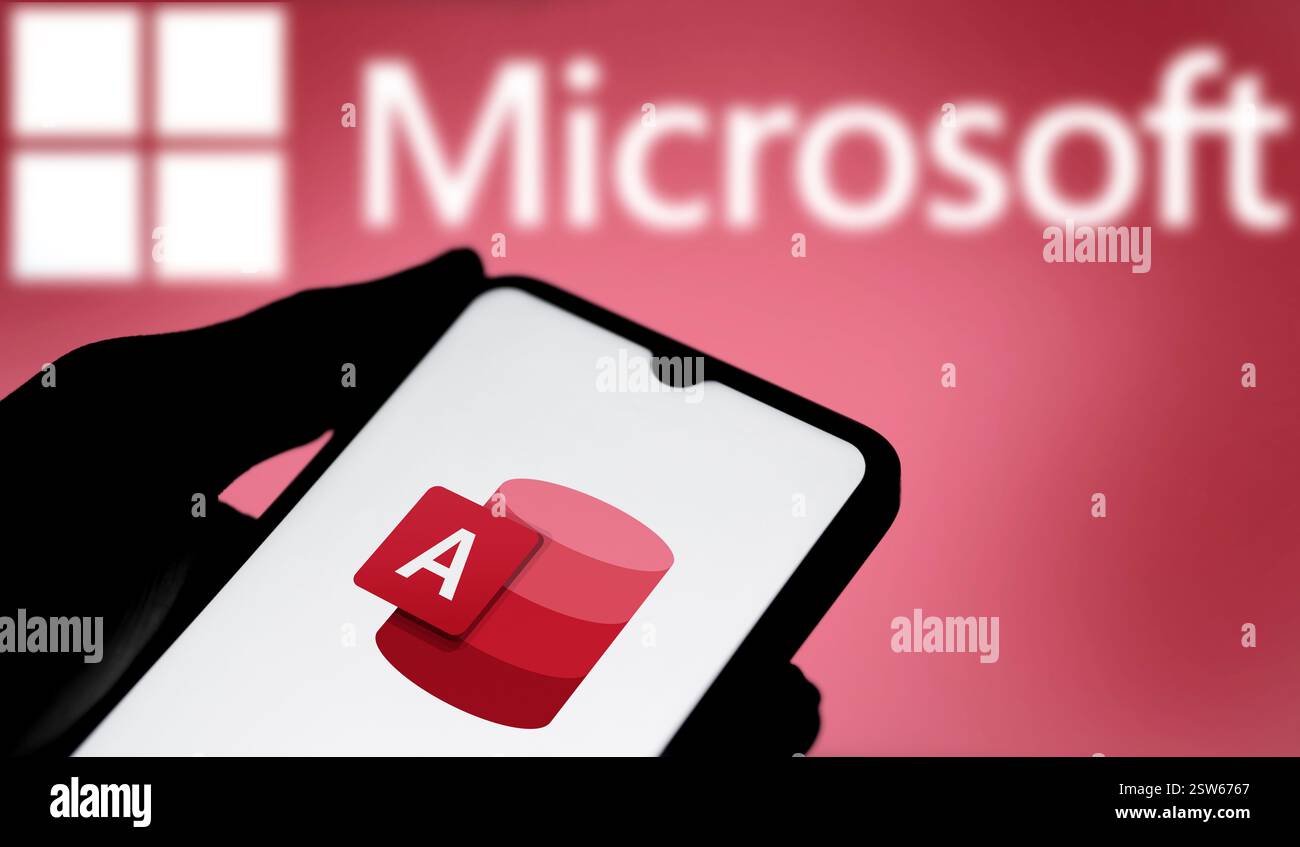 Dhaka, Bangladesh- 05 Oct 2024: Microsoft Access logo is displayed on smartphone Stock Photo - Alamy