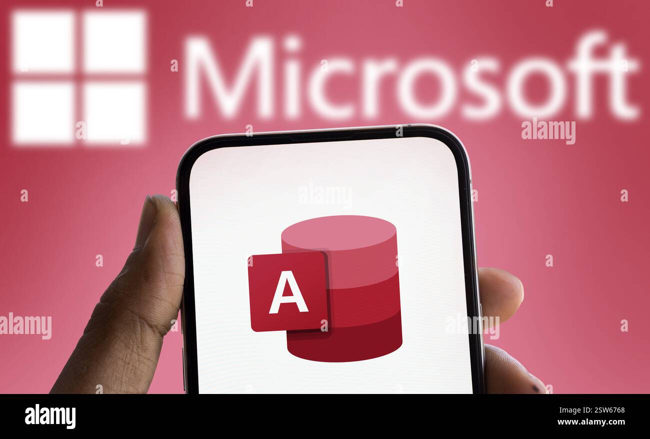 Dhaka, Bangladesh- 05 Oct 2024: Microsoft Access logo is displayed on smartphone Stock Photo - Alamy