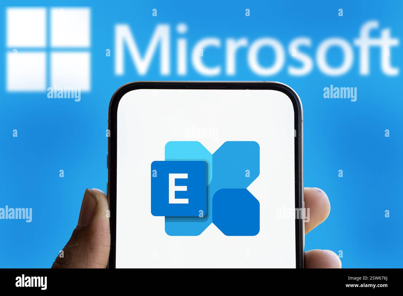 Dhaka, Bangladesh- 05 Oct 2024: Microsoft Exchange Server logo is ...