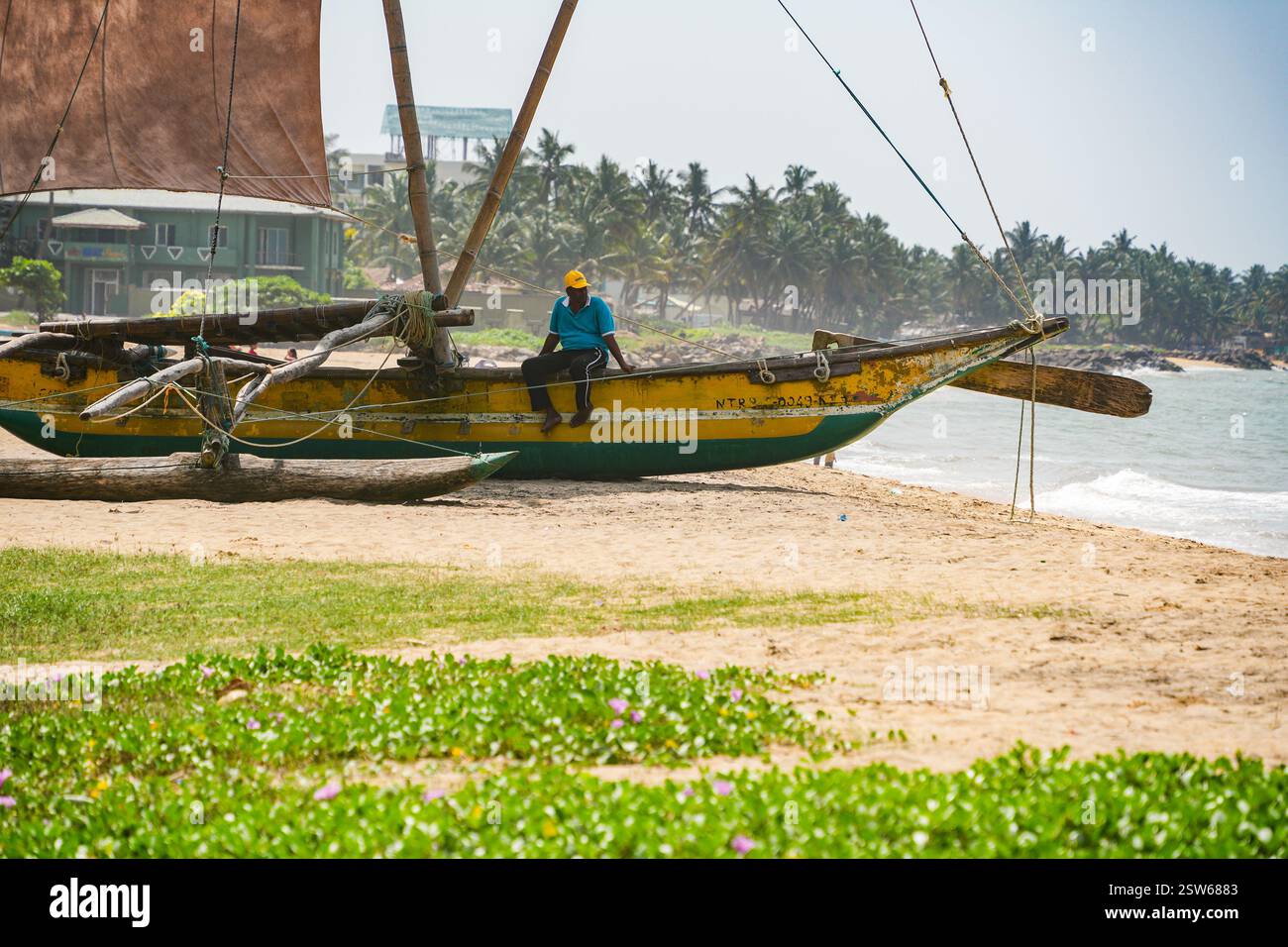 Landscape of Negombo beach in Sri Lanka. Negombo offers some of the ...