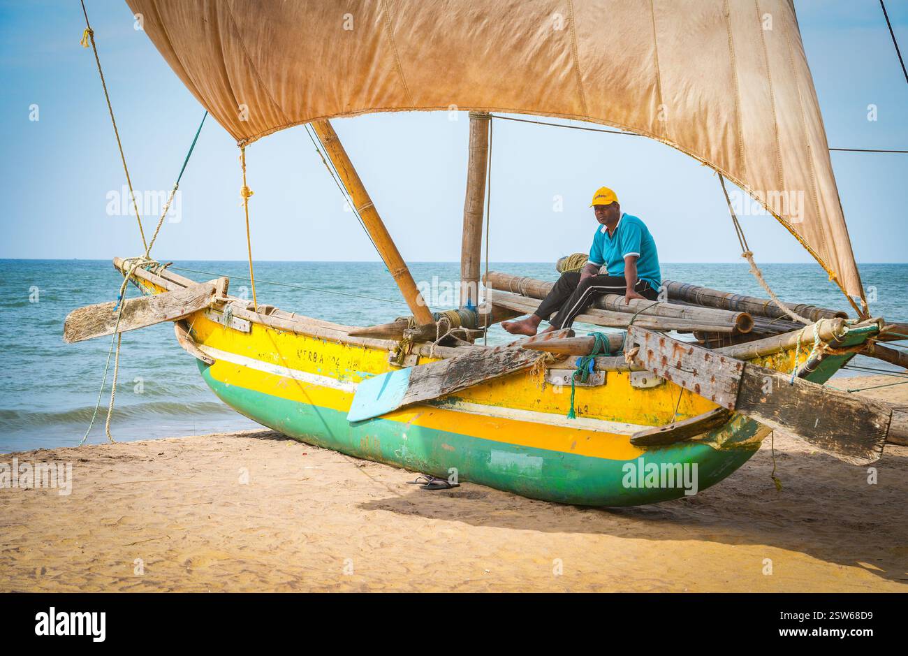 Landscape of Negombo beach in Sri Lanka. Negombo offers some of the ...