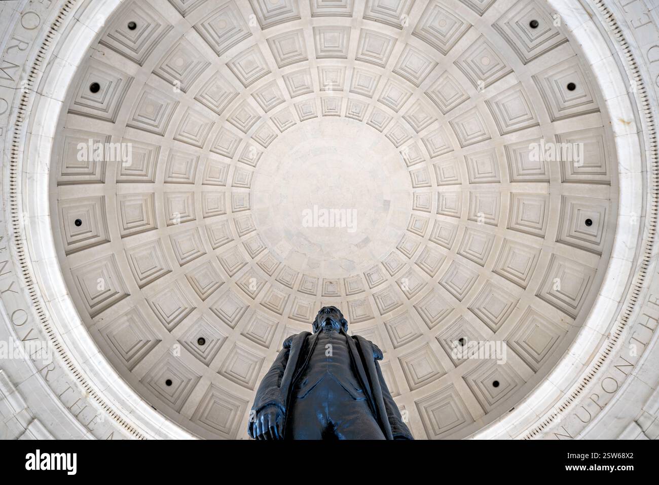 WASHINGTON DC — An upward view from inside the Thomas Jefferson ...
