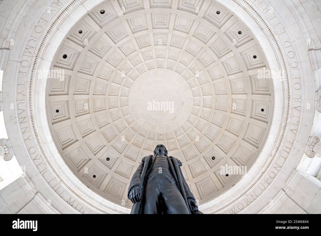 WASHINGTON DC — An upward view from inside the Thomas Jefferson ...