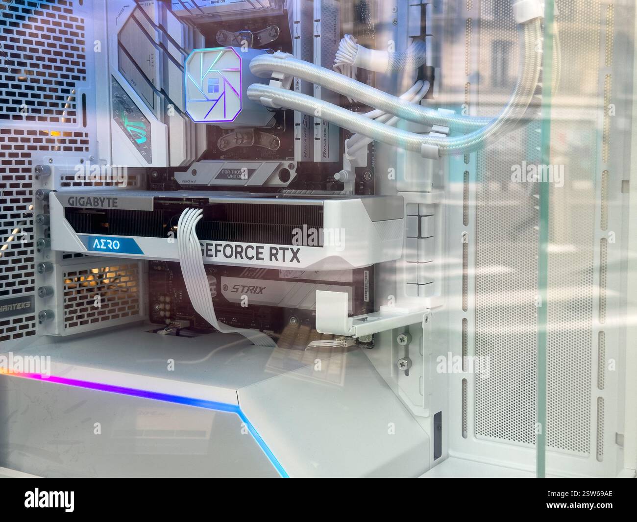 Paris,France-31.01.2025 A detailed view of a high-performance gaming PC ...