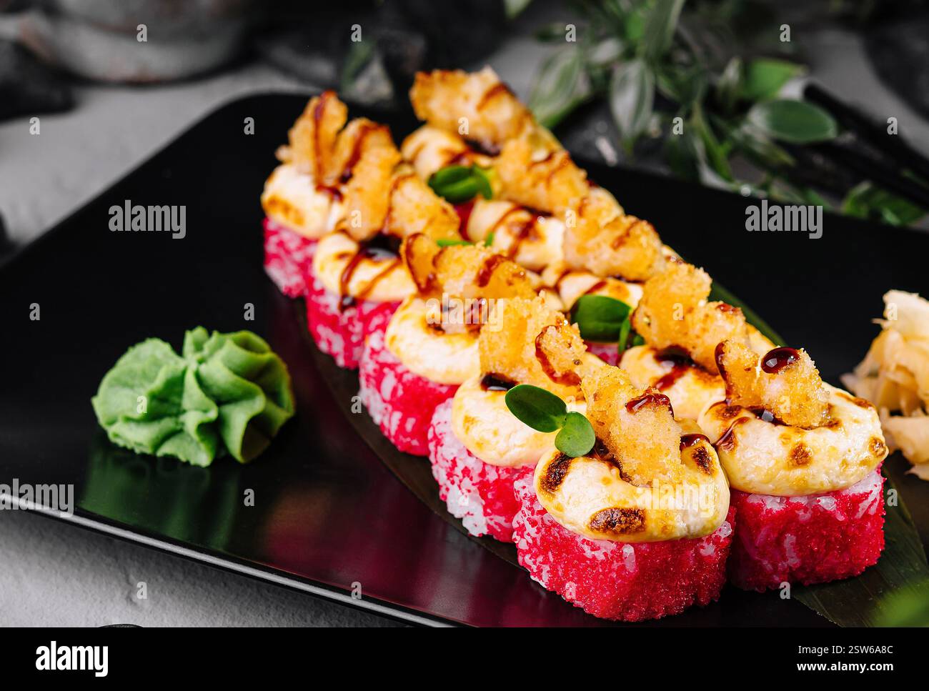 Sleek presentation sushi rolls hi-res stock photography and images - Alamy