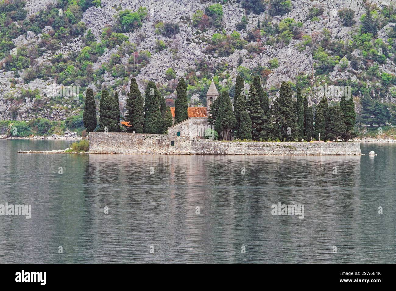 St. George Island Monastery at Bay of Kotor in Montenegro Spring Day ...
