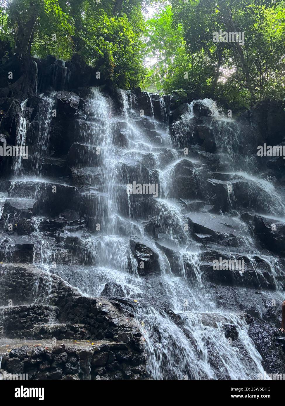 Majestic Kanto Lampo Waterfall Surrounded by Lush Jungle in Bali Stock ...