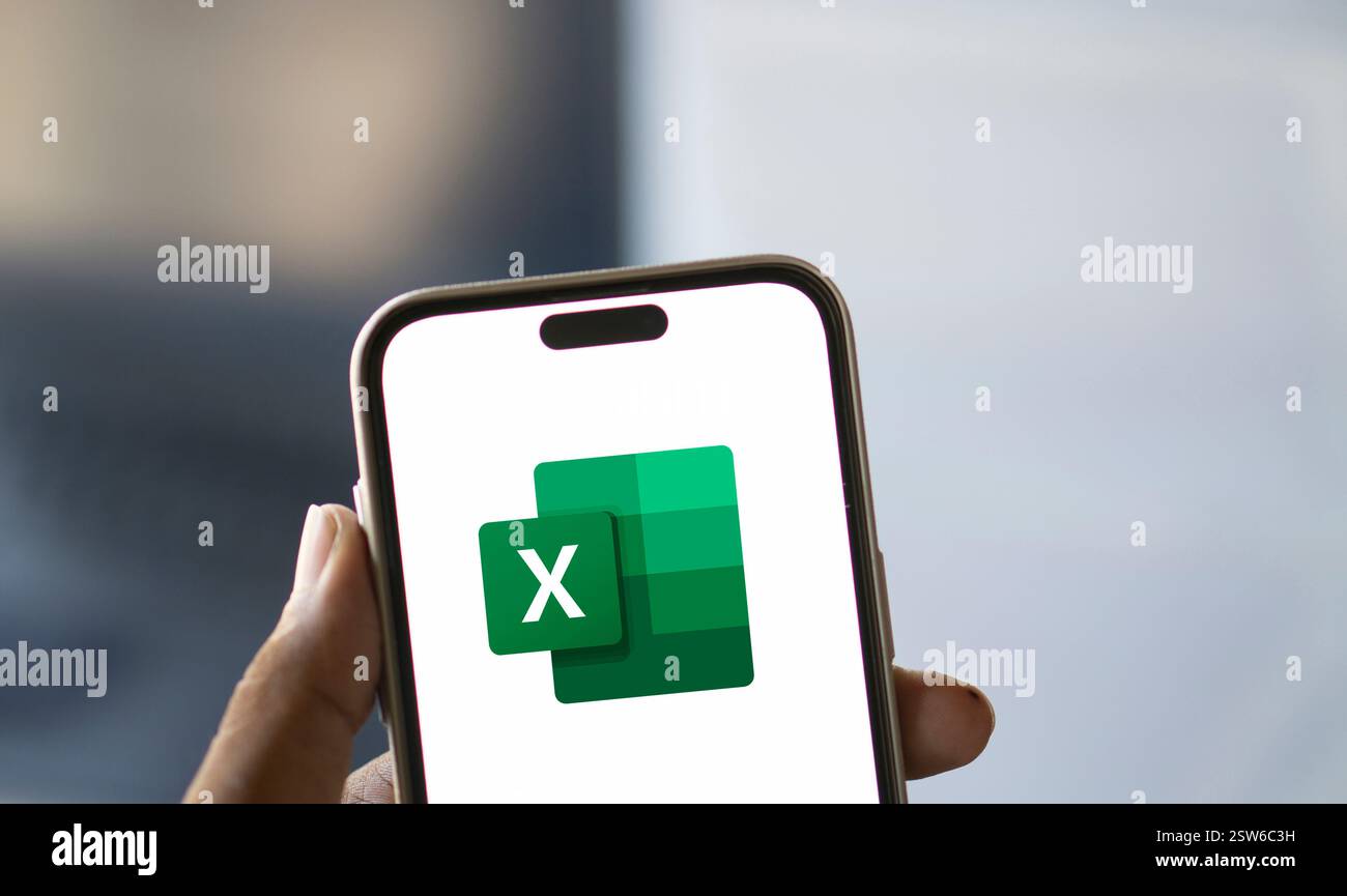 Dhaka, Bangladesh- 06 Oct 2024: Microsoft Excel logo is displayed on ...