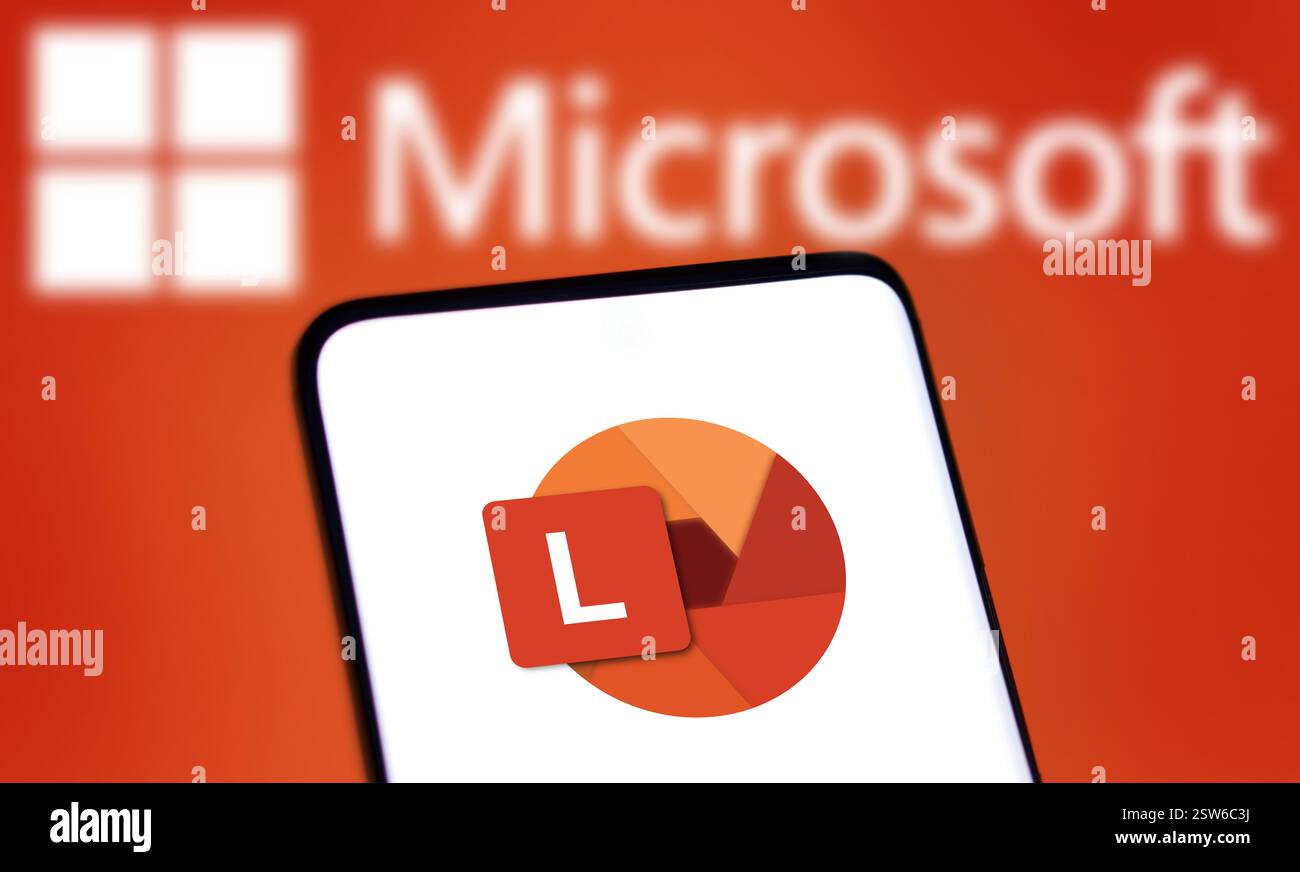 Dhaka, Bangladesh- 06 Oct 2024: Microsoft Lens logo is displayed on ...