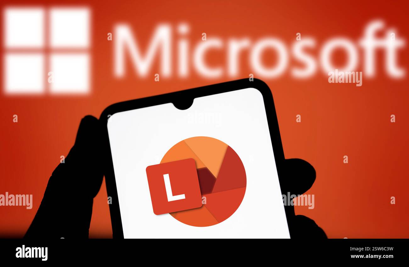 Dhaka, Bangladesh- 06 Oct 2024: Microsoft Lens logo is displayed on ...