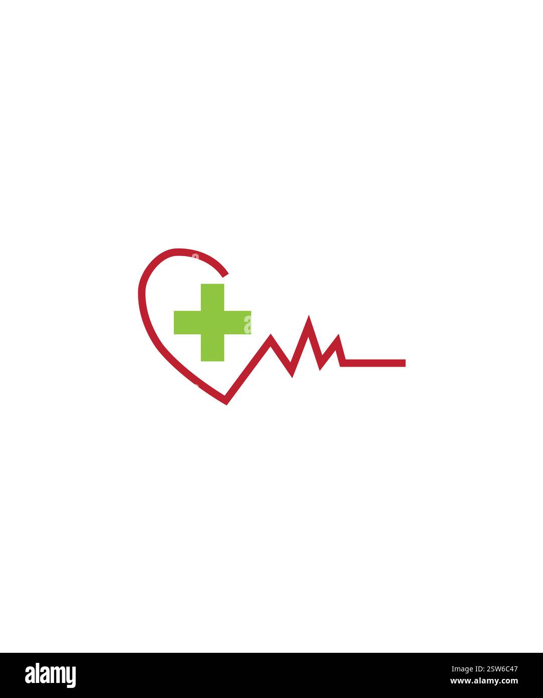 cross heart medical logo, cross heartbeat logo, doctor or healthcare ...