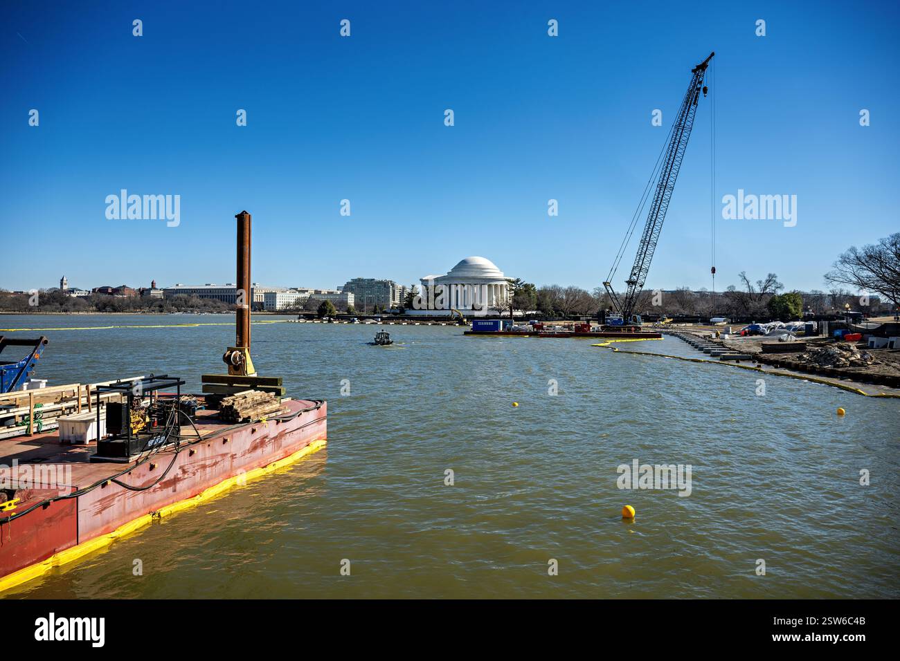 WASHINGTON DC, United States — Construction equipment and temporary ...