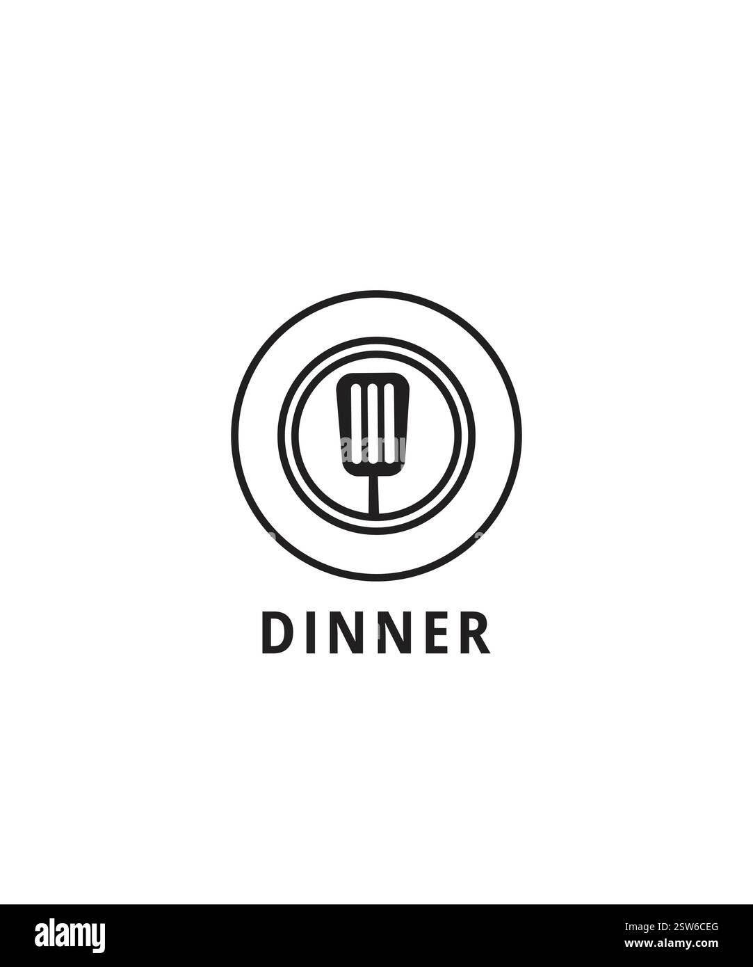 Dinner restaurant logo design, Dinner spatula logo Stock Vector Image ...