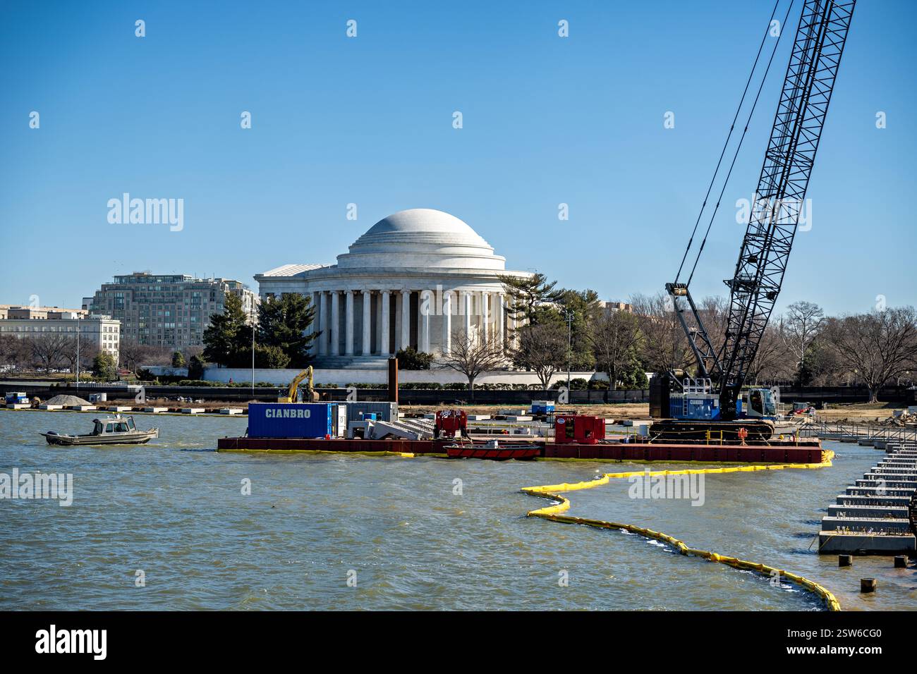 WASHINGTON DC, United States — Construction equipment and temporary ...