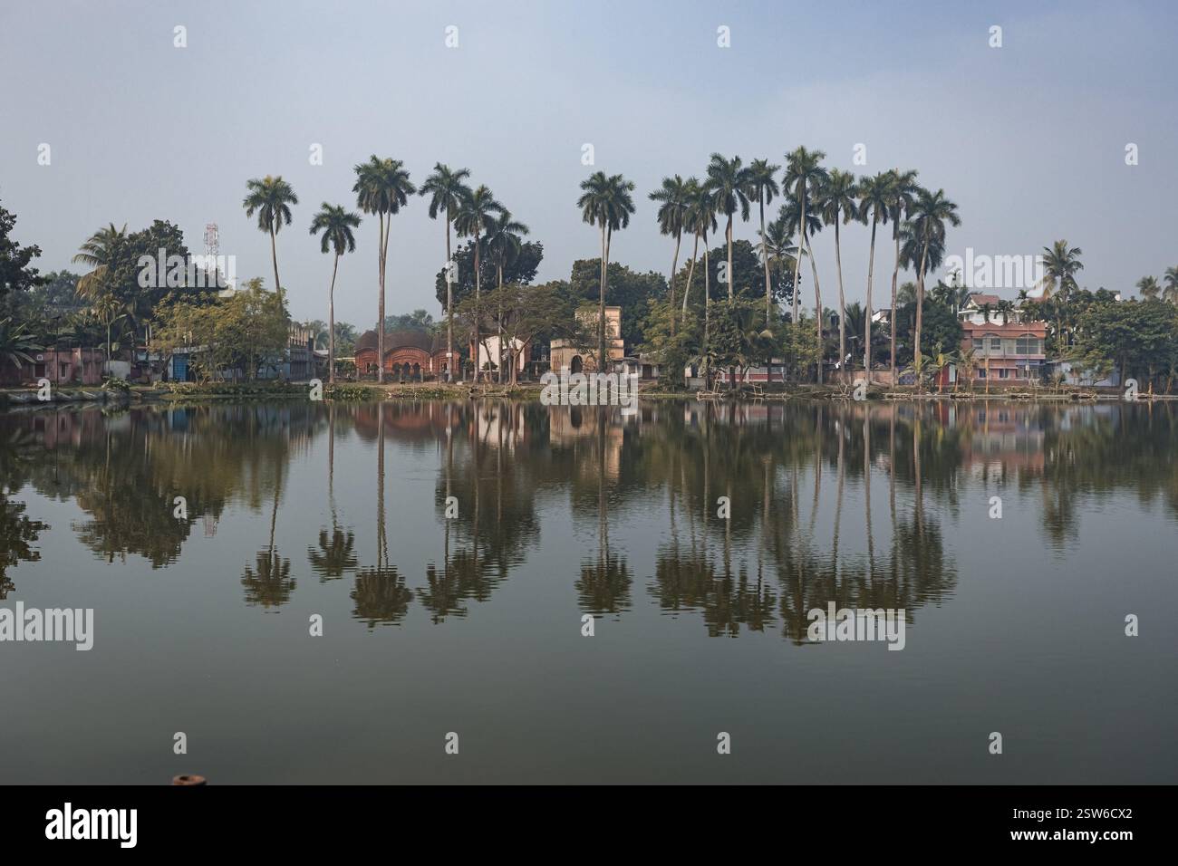 Puthia Rajbari Lake landscape historical site in Puthia Bangladesh ...