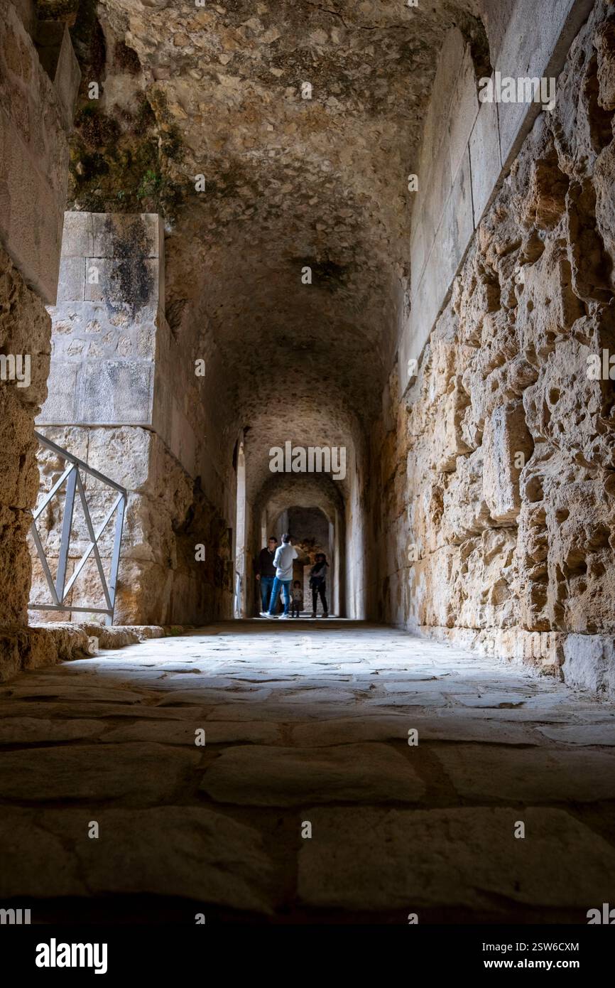 The Roman Amphitheatre of Itálica, Santiponce, Seville, Spain Stock ...