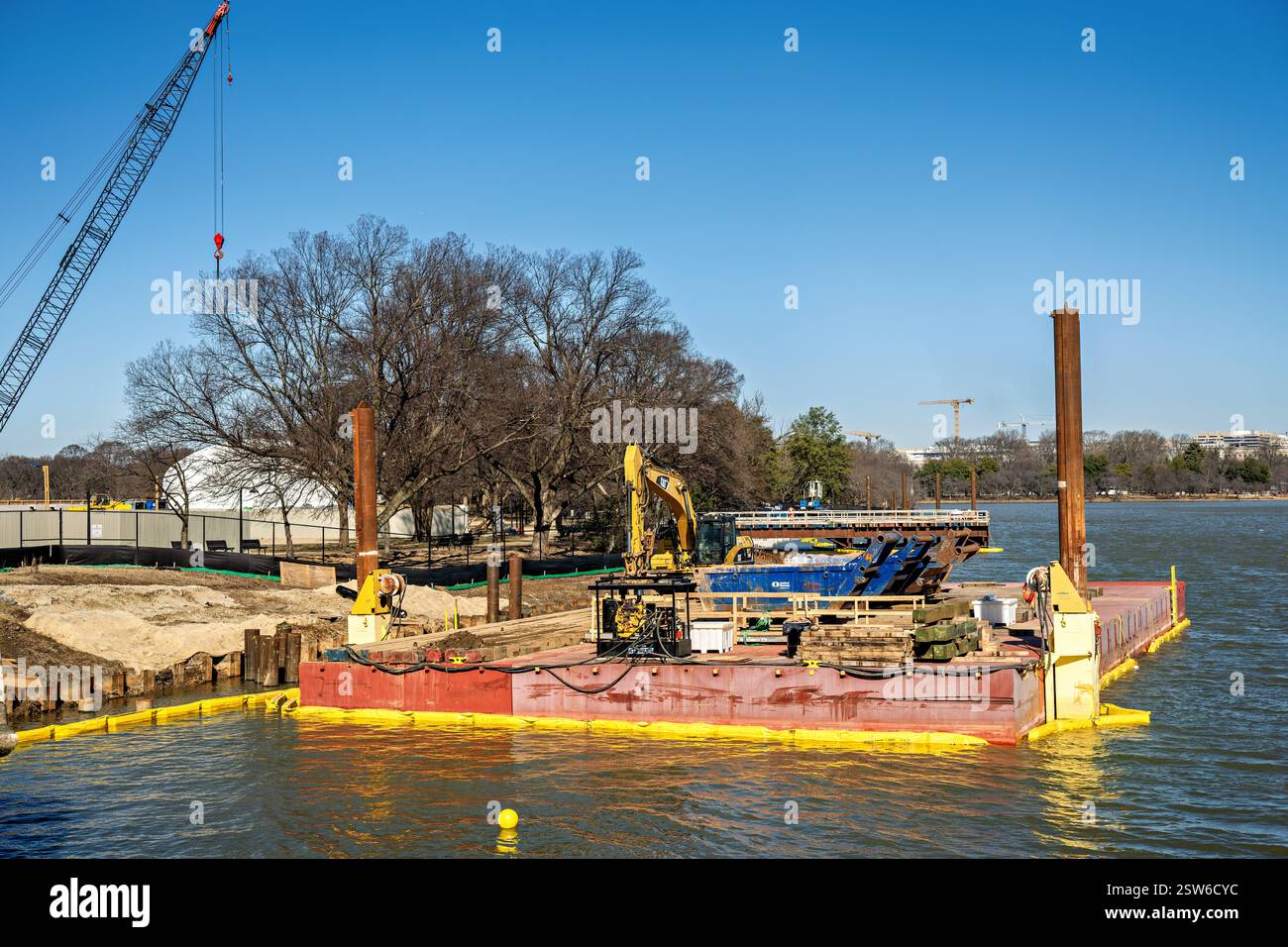 WASHINGTON DC, United States — Construction equipment and temporary ...