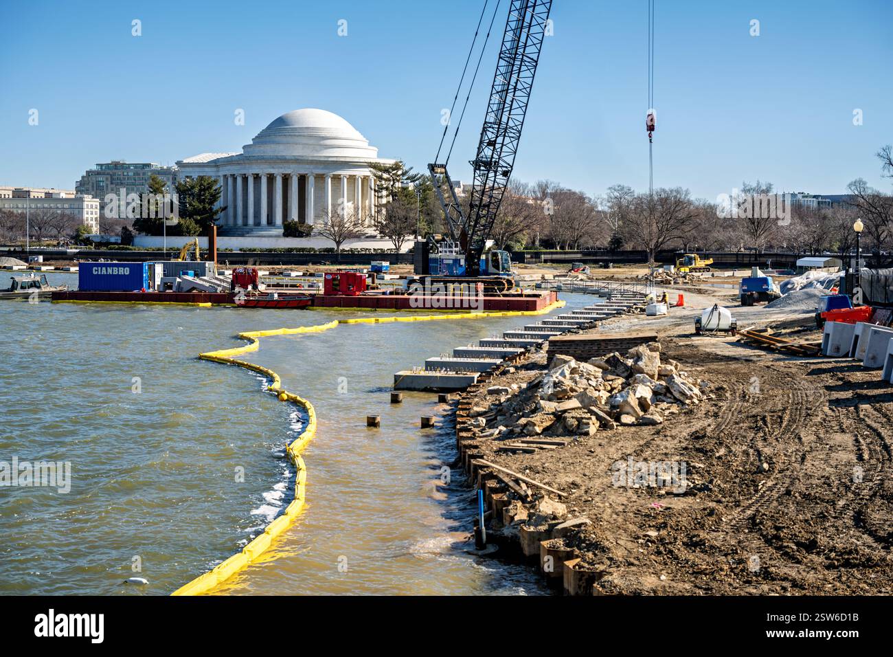 WASHINGTON DC, United States — Construction equipment and temporary ...