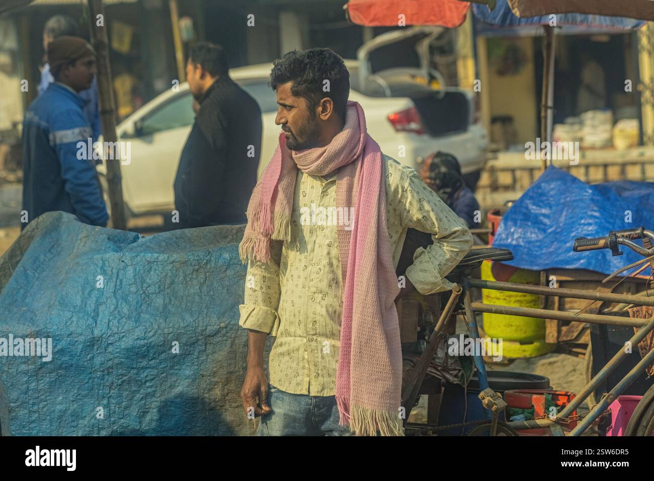 Bangladeshi cycling rickshaw hard work in Bangladesh poor people Stock ...