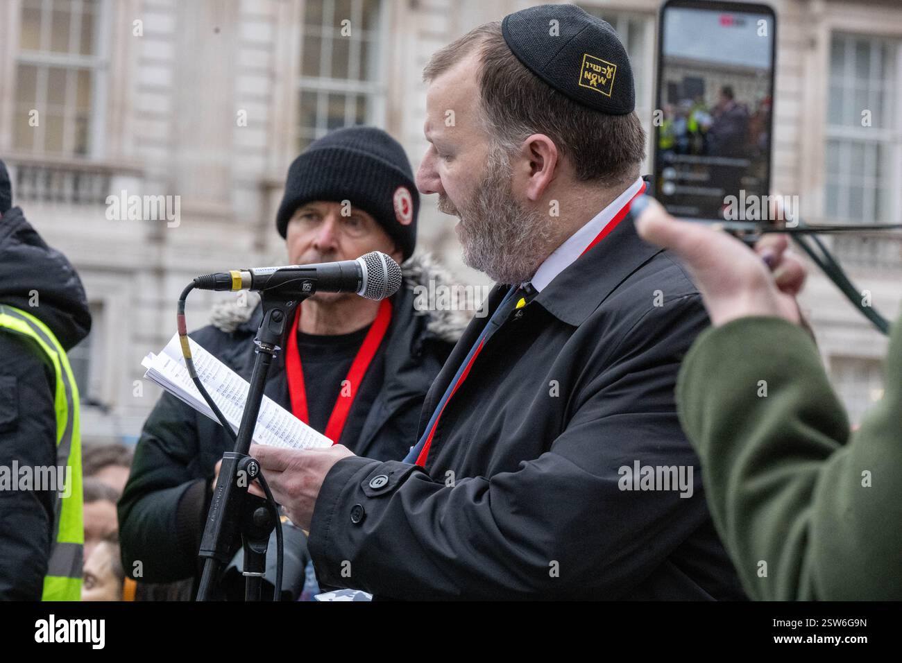 London, UK. 20th Feb, 2025. Memorial service opposite Downing Street ...