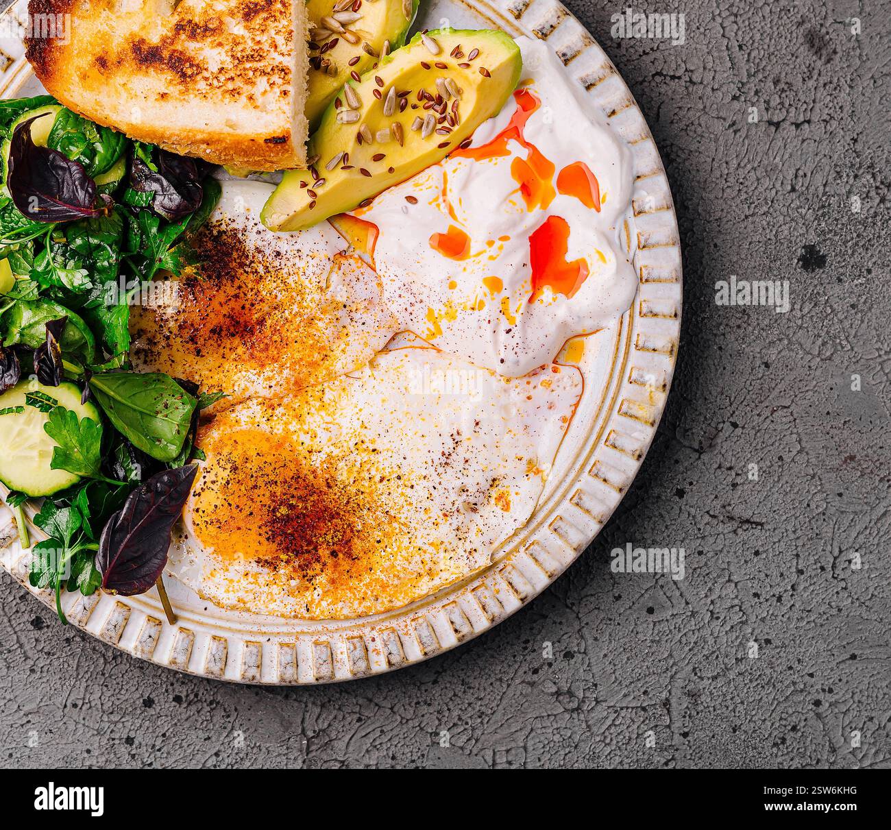 Artisanal plate with poached eggs hi-res stock photography and images ...