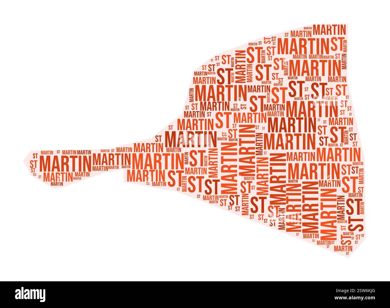 Saint Martin region word cloud. Country shape design. Saint Martin ...