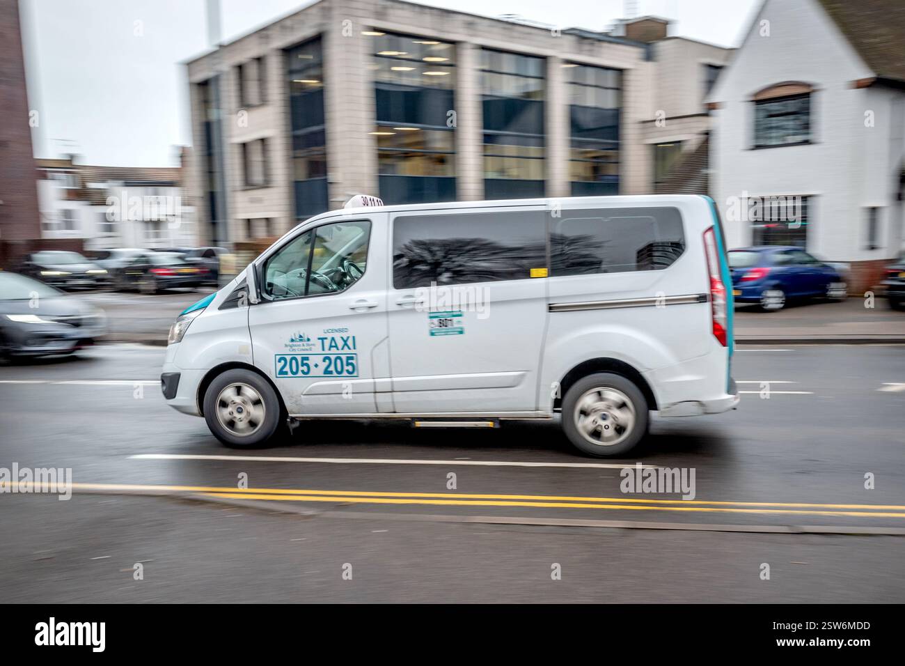 Brighton, February 20th 2025: A Brighton taxi Stock Photo - Alamy