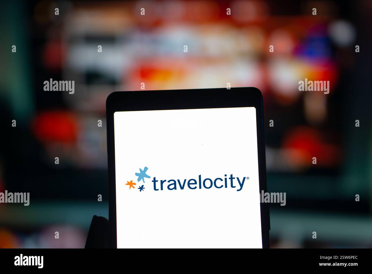 Dhaka, Bangladesh- 26 Sep 2024: Travelocity logo is displayed on ...