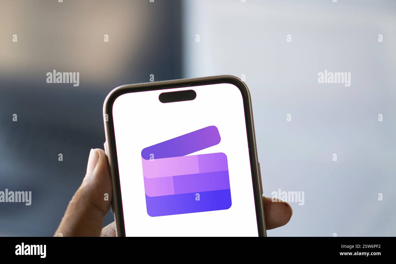 Dhaka, Bangladesh- 08 Oct 2024: microsoft clipchamp logo is displayed ...