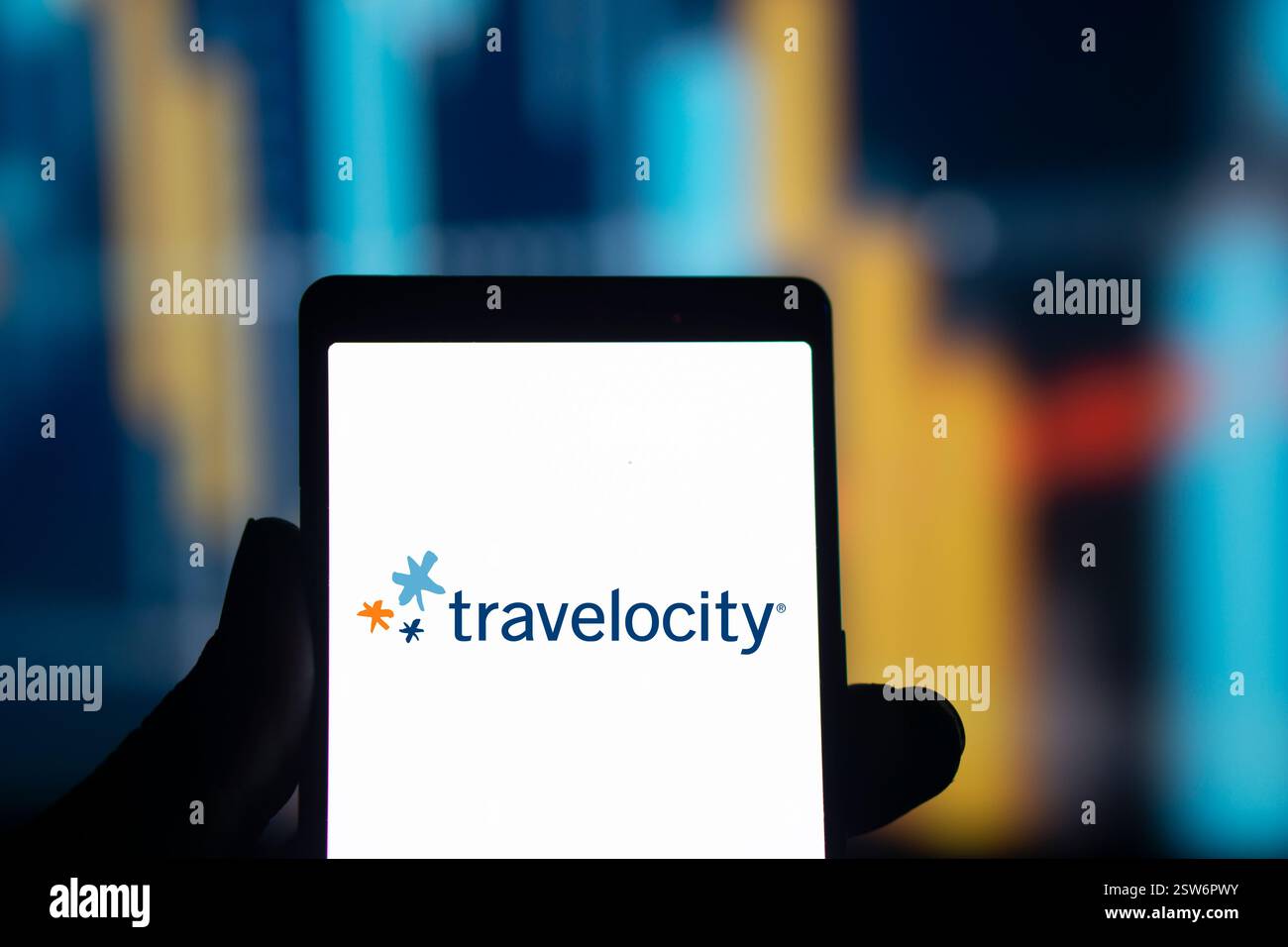 Dhaka, Bangladesh- 26 Sep 2024: Travelocity logo is displayed on ...