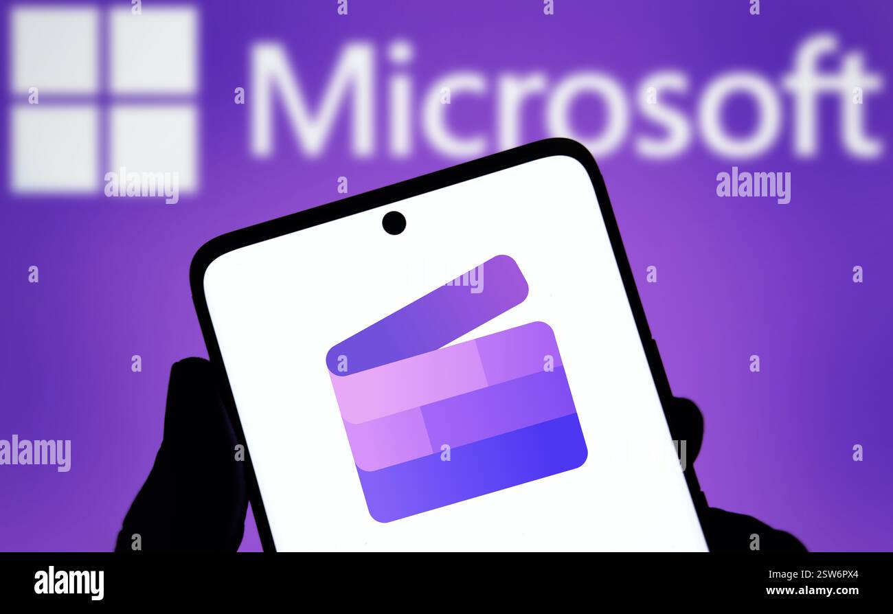 Dhaka, Bangladesh- 08 Oct 2024: microsoft clipchamp logo is displayed ...