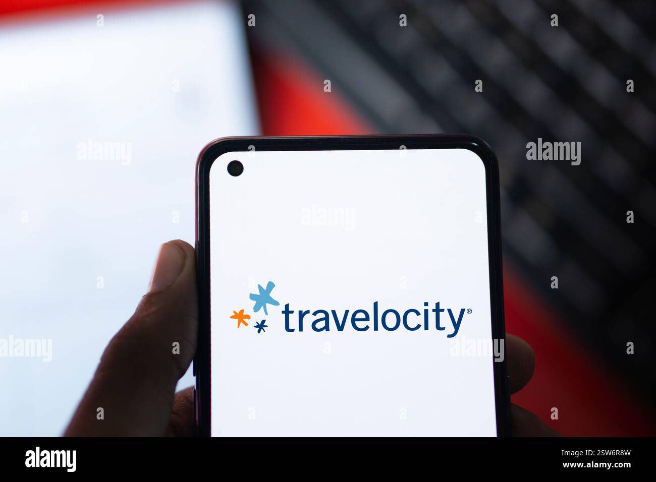 Dhaka, Bangladesh- 26 Sep 2024: Travelocity logo is displayed on ...