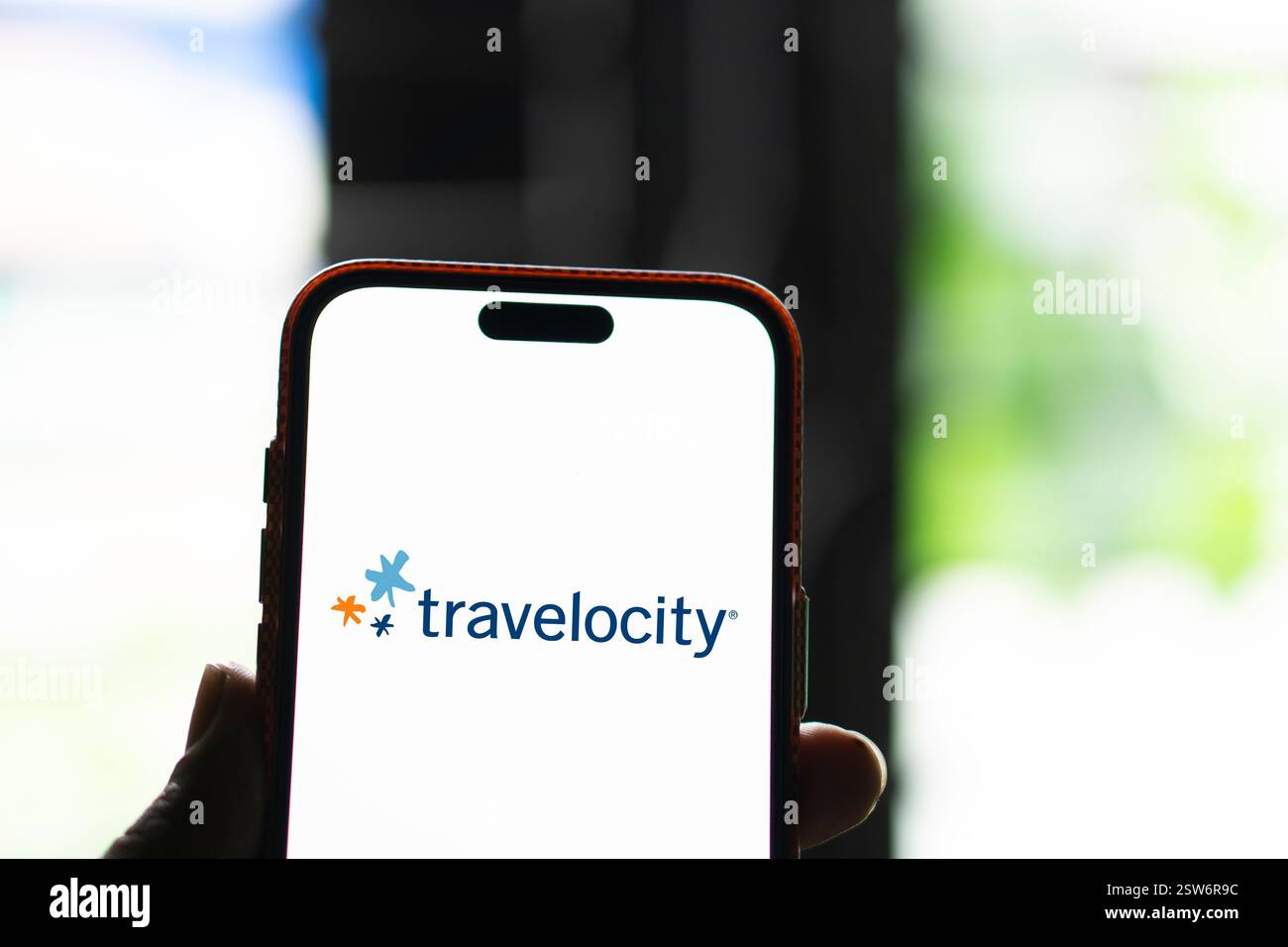 Dhaka, Bangladesh- 26 Sep 2024: Travelocity logo is displayed on ...