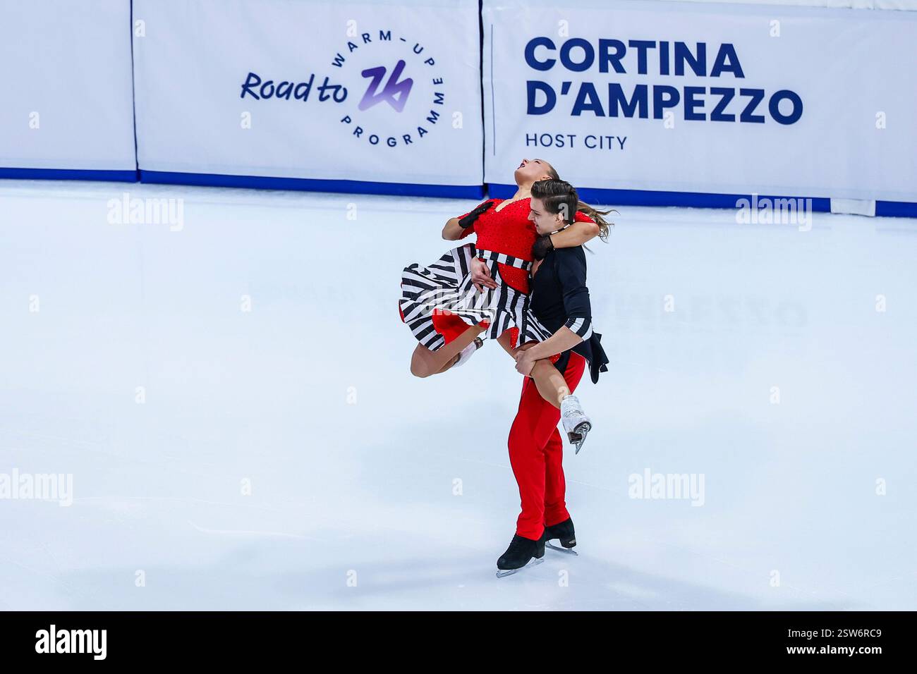 Maria Sofia Pucherova and Nikita Lysak of Slovakia seen in action ...
