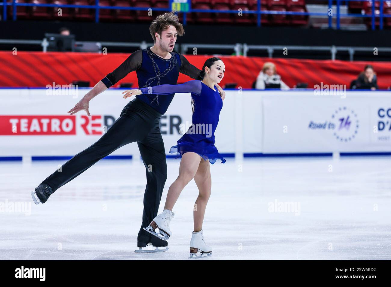 Milan, Italien. 19th Feb, 2025. Katie Mcbeath and Daniil Parkman of ...